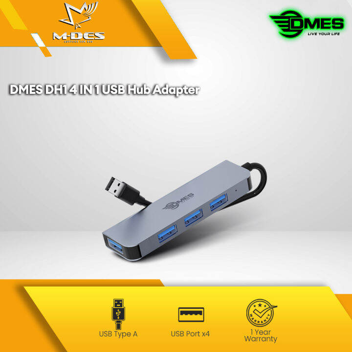 DMES DH1 USB 3.0 Multi Function Adapter 4 In 1 USB Hub Adapter ( 4 USB Port ) - 1 Year Warranty ...