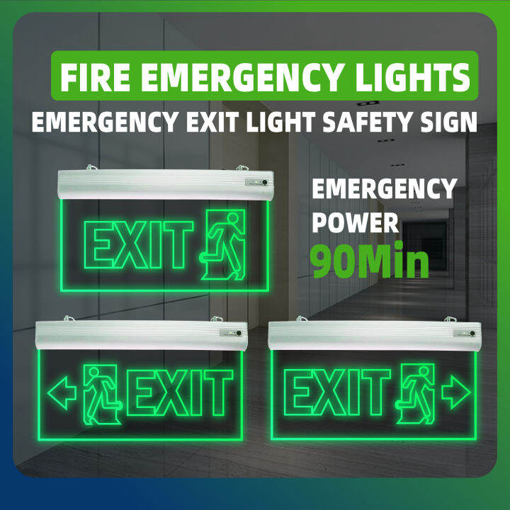 Fire escape sign LED emergency light fire exit sign emergency light ...