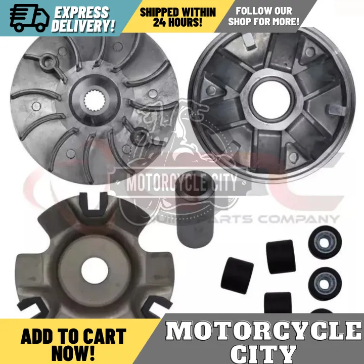 GPC CVT Complete Front Drive Face / Driven Face Pulley Set for GY6 ...