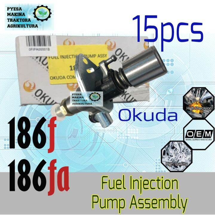 15 pcs Fuel Injection Pump Assy 186 186F 186FA 188F 10hp 12hp 14hp ...