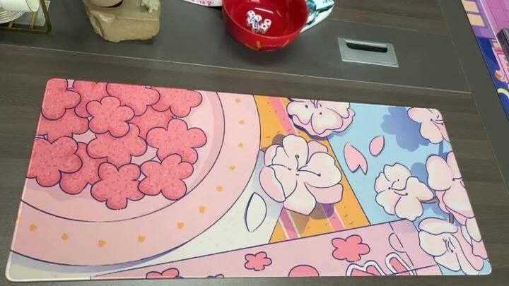 Large Anime Pink Mousepad Gamer Cute Kawaii XXL Gaming Mouse Pad Rubber ...