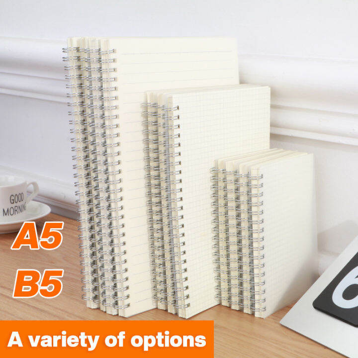 Thicker Spring Notebook A5/B5 Notebook Grid Blank Line Loose-Leaf Coil ...