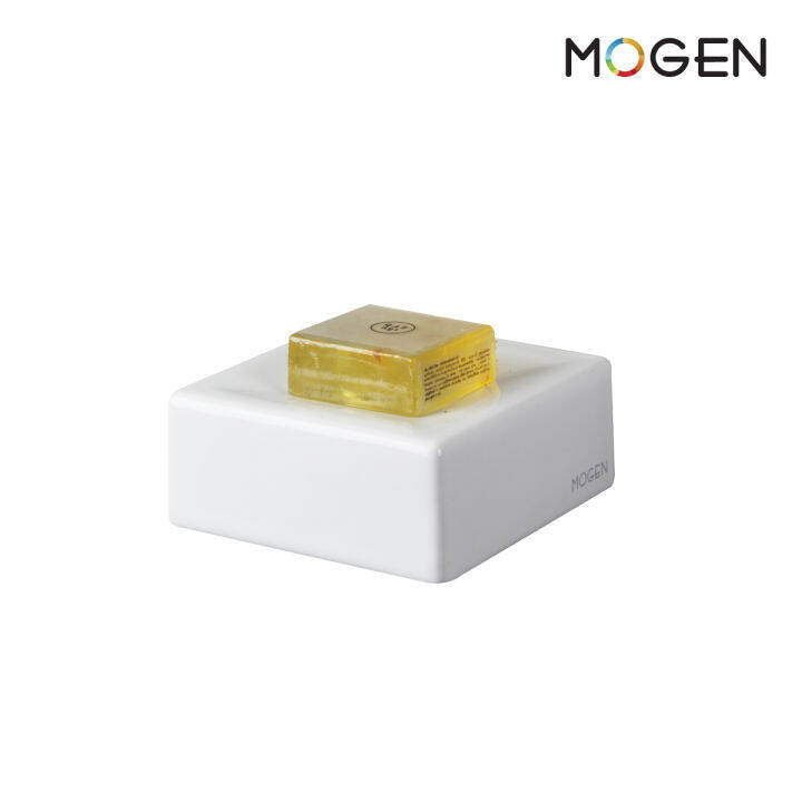 MOGEN AC12 ที่วางสบู่เซรามิคทรงสี่เหลี่ยม สีขาว | Lazada.co.th