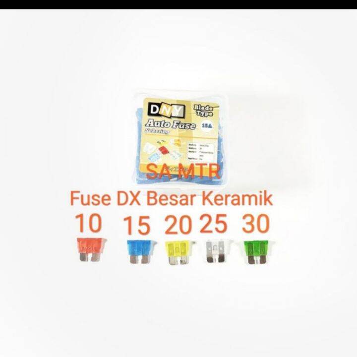 fuse dx sikring sekring tancap tusuk keramik standard besar - 10amp ...