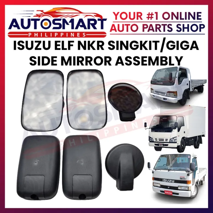 Rearview Mirror For Car Toyota Vios Isuzu Elf NKR (Narrow) GigaSingkit ...