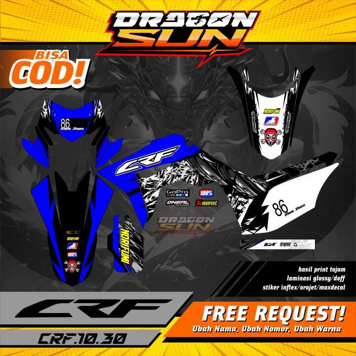 CRF KEREN DECAL STICKER UKURAN FULLBODY FREE REQUEST DESAIN CRF.10.230 | Lazada Indonesia