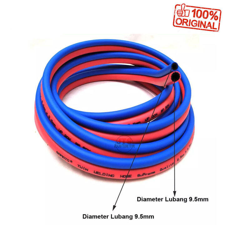 3 Meter - 5 meter Selang Las Double Untuk Las Karbit Acetylene Lpg ...