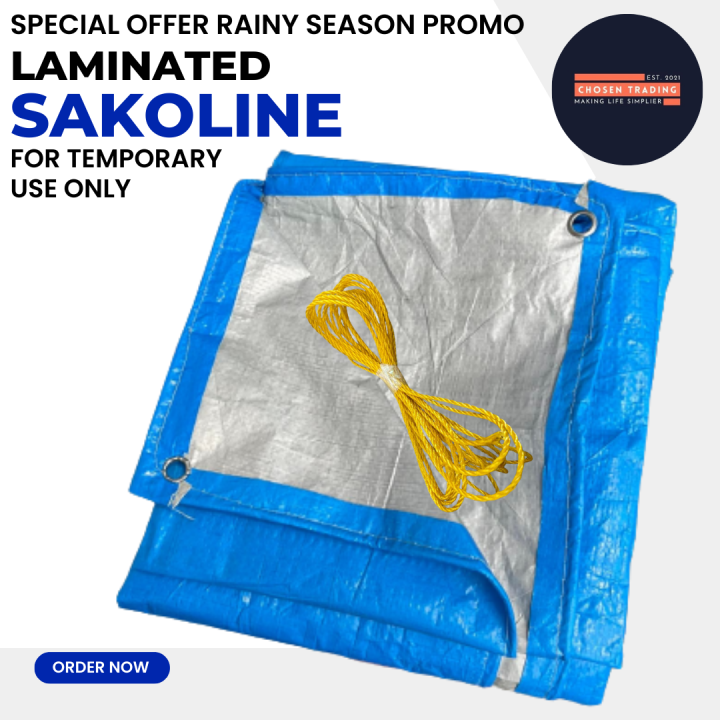 8x9FT HIGH QUALITY SAKOLINE LAMINATED 100% WATERPROOF TRAPAL LONA TOLDA ...