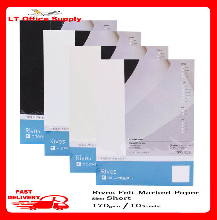 10 Sheets RIVES Texture felt marked Vellum Board Short 170gsm | Lazada PH