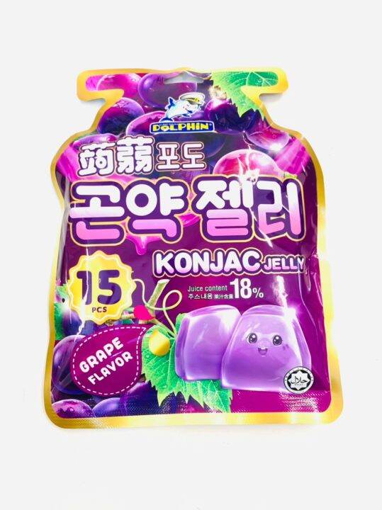 DOLPHIN GRAPE KONJAC JELLY 20GX15 | Lazada
