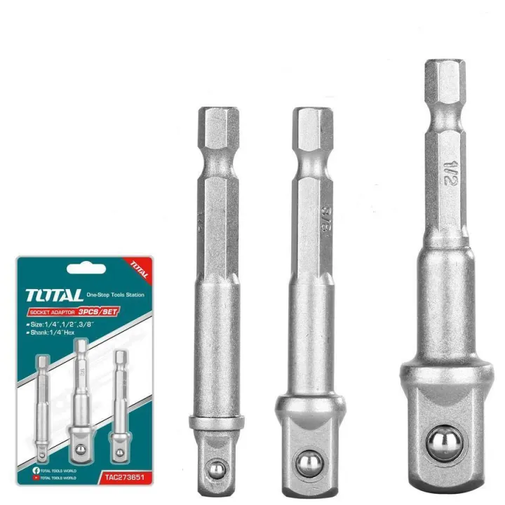 TOTAL 3PCS Socket Adaptor Set (TAC273651) | Lazada PH
