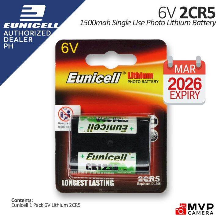 EUNICELL 2CR5 6V Lithium Battery 2CR-5 MVP CAMERA | Lazada PH