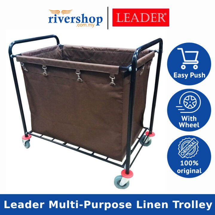 LEADER Powder Coating Soiled Linen Trolley SLT-507/EX(GR)/ Laundry ...