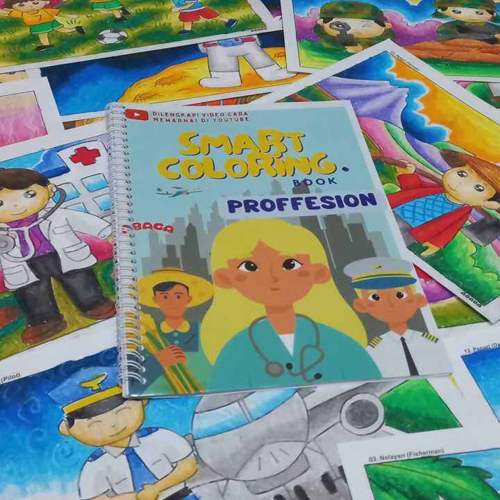 Smart Coloring Book Profesi - Belajar Mewarnai Teknik Pastel Gradasi ...