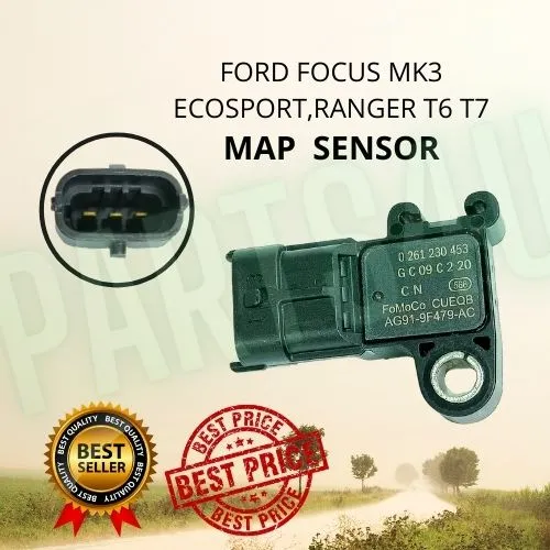 MAP SENSOR FORD FOCUS MK3, ECOSPORT, RANGER T6 T7, MAZDA BT-50 (0 261 ...