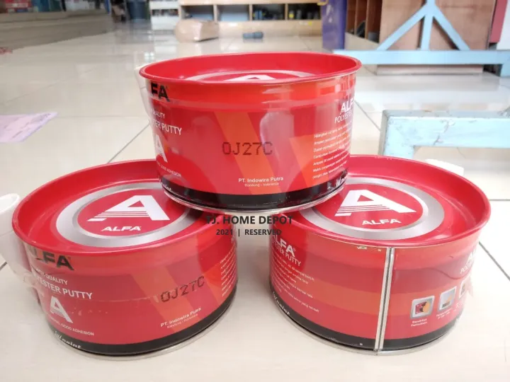 Dempul Mobil Plastik ALFA POLYESTER PUTTY 1 Kg | Lazada Indonesia