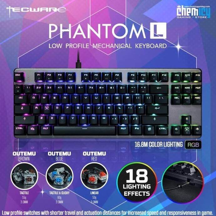 [COD]Tecware Phantom L Tkl Rgb Low Profile Mechanical Gaming Keyboard ...