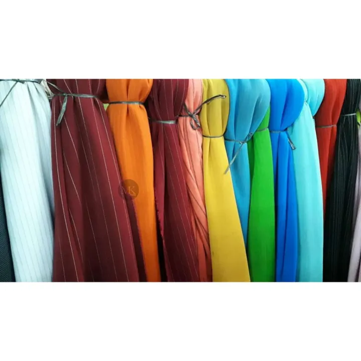 Kain Polyester Motif Garis Unik Formal | Lazada Indonesia