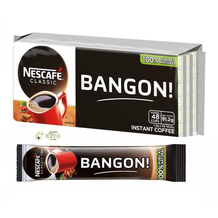 Nescafe Classic Black Coffee Stick by Sachet (1.9g) / Packs (48 sachets ...