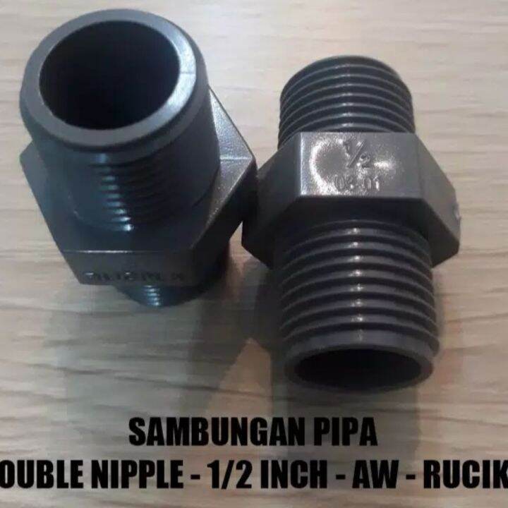 DOUBLE NIPPLE - DN - 1/2 INCH - AW - RUCIKA | Lazada Indonesia