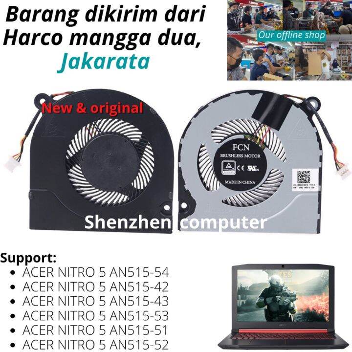 Kipas Cooling Fan acer nitro 5 an515-54 an515-42 an515-43 an515-53 ...