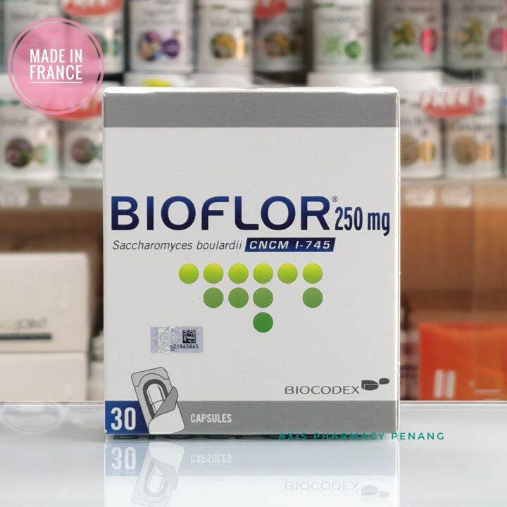 BIOFLOR 250MG Probiotic YEAST Saccharomyces boulardii 30 capsules Exp ...