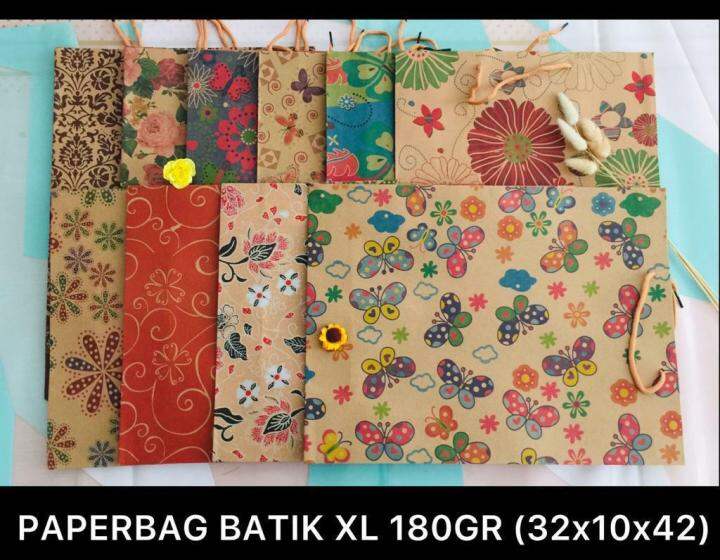 TKKL - PAPER BAG / TAS KERTAS KADO / TAS SOUVENIR MOTIF BATIK UKURAN XL ...