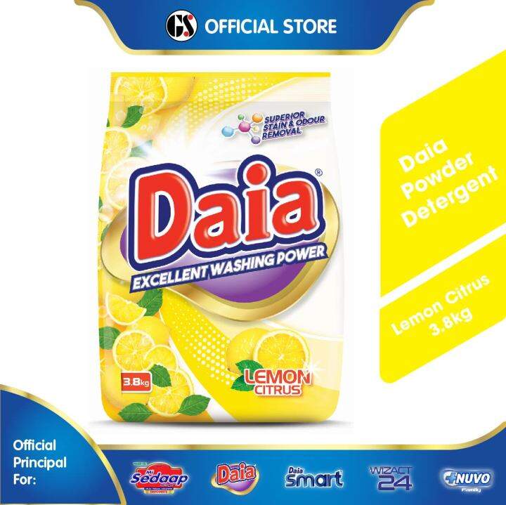 Daia Powder Detergent Lemon Citrus 3.8kg | Lazada