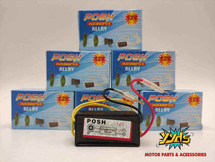 POSH INTERUPTER RELAY FOR ANY UNIT OF MOTORCYCLE (HORN & LED) | Lazada PH