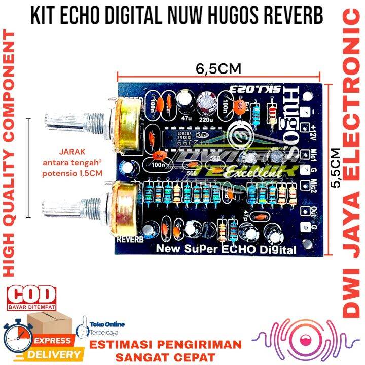 Kit Echo Digital NEW HUGOS REVERB 2 POTENSIO IC PT2399 | Lazada Indonesia