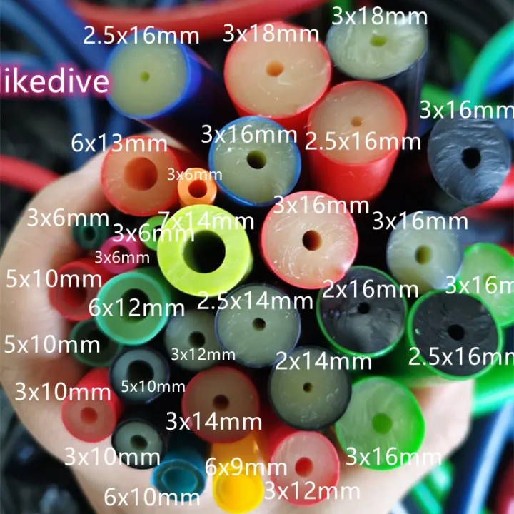 1meter Speargun Rubber for Fishing 3mm*18mm/ 2.5mm*16mm/3mm*16mm/2.5mm*14mm/3mm*14mm/2mm*14mm ...
