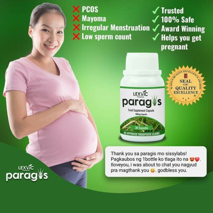 Original Paragis Herbal Capsule by Lexvic Enterprise- For PCOS Sperm ...