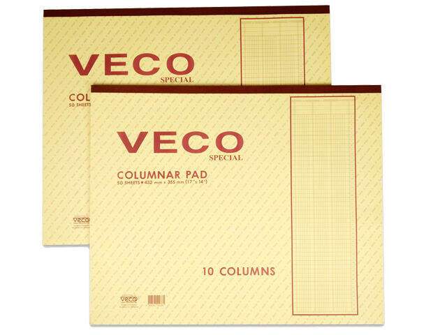 Veco Accounting Columnar Pad 17x14 (10, 12, 14, 16 cols) | Lazada PH