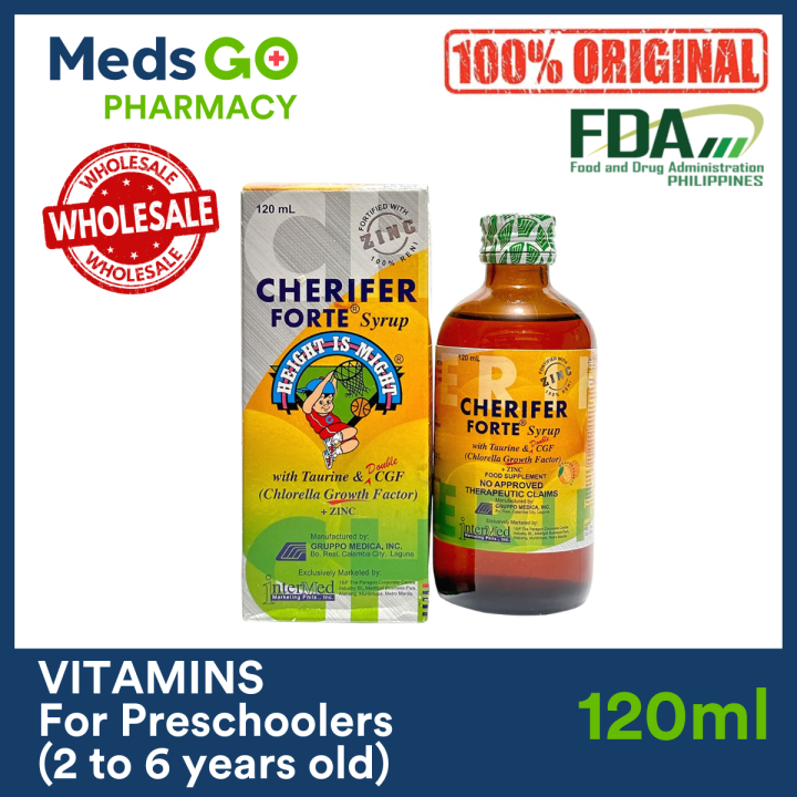 CHERIFER FORTE 120ml Syrup for kids - Vitamins with Taurine CGF Lysine ...