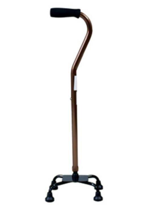 QUAD CANE NARROW BASE ADJUSTABLE HEIGHT (BROWN) | Lazada