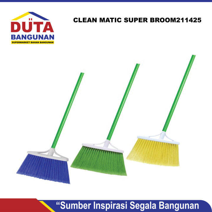 Cleanmatic sapu Lantai Plastik 211425 Super broom | Lazada Indonesia