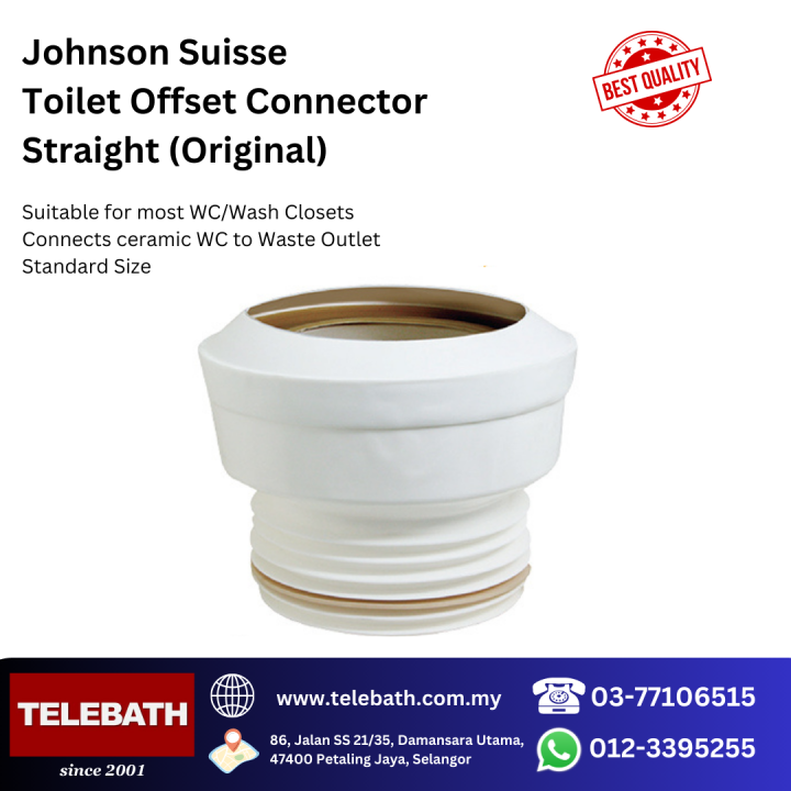 Toilet Offset Connector Straight Johnson Suisse Original | Lazada