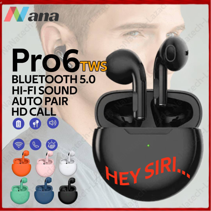 PRO 6 Ultra Lightweight True Wireless Earbuds with Touch Controls ...
