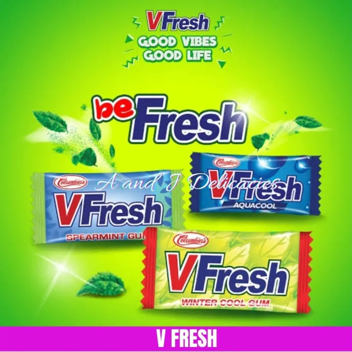 VFresh Bubble Gum Spearmint , Wintercool, Aquacool (55pcs Per pack ...