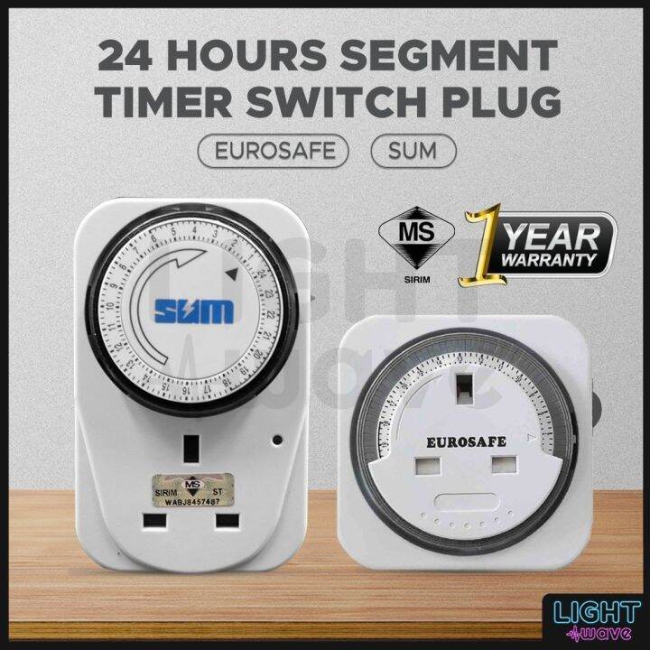 [SIRIM] 13A 24 HOURS SEGMENT PLUG IN TIMER ANALOG TIMER SWITCH SOCKETS ...