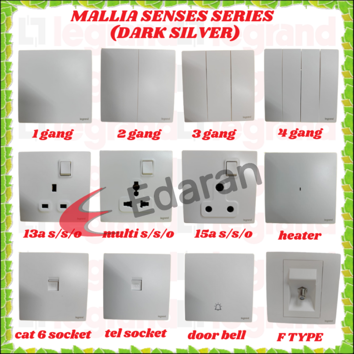 (NEW MODEL) LEGRAND MALLIA SENSES SWITCH (MATT WHITE) - 1 , 2 , 3 , 4 ... (NEW MODEL) LEGRAND MALLIA SENSES SWITCH (MATT WHITE) - 1 , 2 , 3 , 4 ...