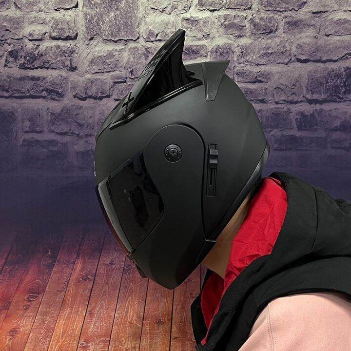 ORZ electric bicycle helmet with double lenses and full face helmet ...