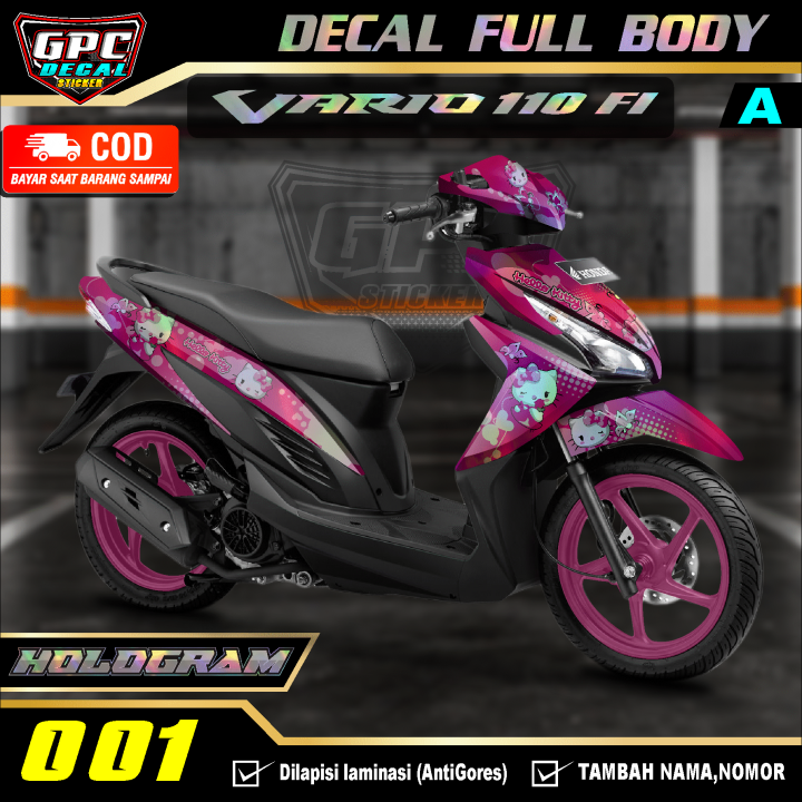 Decal Sticker Hologram Honda Vario 110 FI Fullbody Stiker Variasi list ...