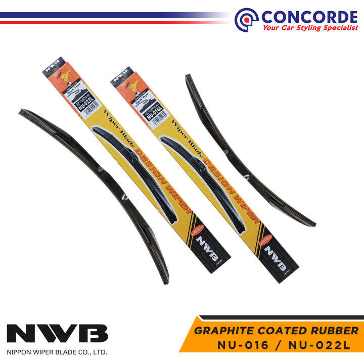 NWB Wiper Blade NU Series 22 /16 With Graphite Coated Rubber For Fortuner 2016-2022, Toyota Rush ...