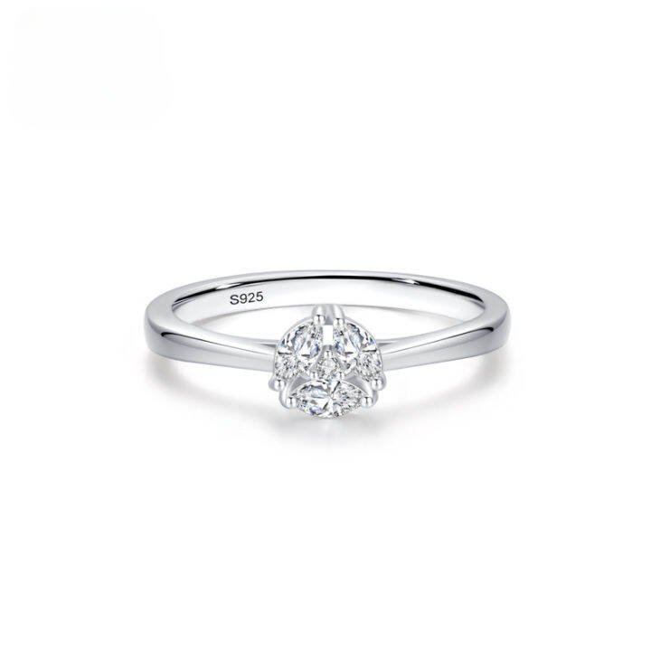 แหวนเงินสเตอร์ลิงดีไซน์เรขาคณิตสีเงิน S925เข้าได้กับทุกชุดของแหวนเครื่องประดับแต่งงานแหวนขายดี ...