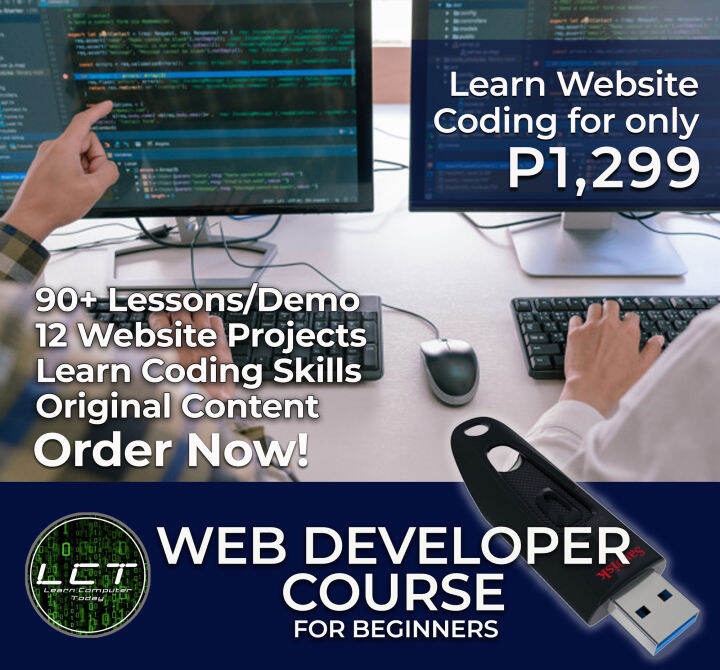 WEB DEVELOPER COURSE FOR BEGINNERS - Learn Computer Today | Lazada PH