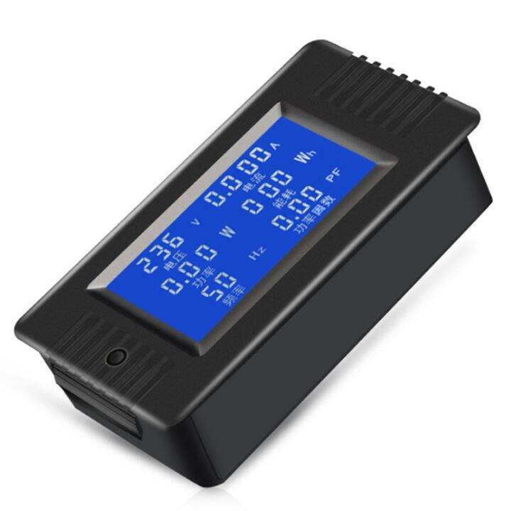 Newest Ac 6in1 220v 100a Single Phase Digital Panel Amp Volt Current Meter Watt Kwh Power Factor 