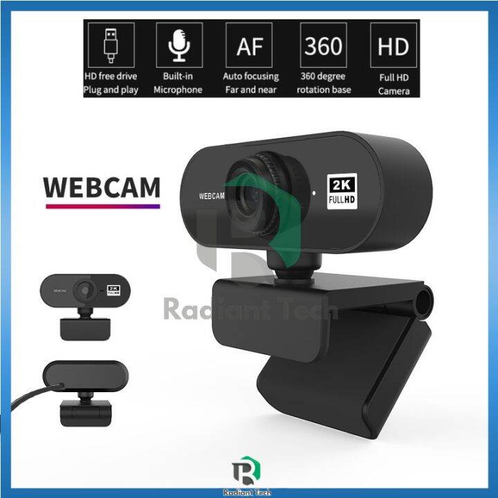 Webcam 2K/ 1080P/ 720P Full HD Video Call For PC Laptop With Microphone ...