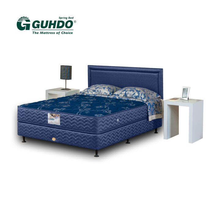 Guhdo Kasur New Prima Tebal 25 cm Springbed Style Prospine Fullset Biru - Khusus Jabodetabek ...