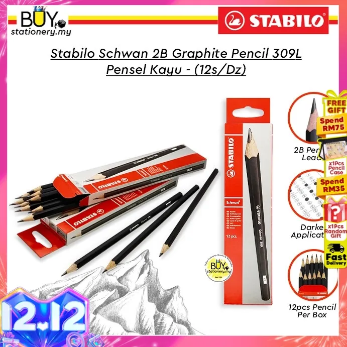 Stabilo Schwan 2B Graphite Pencil 309L Pensel Kayu - (12s/Dz ...